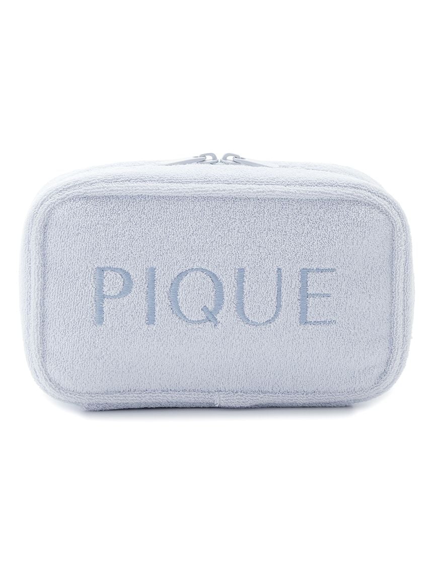 Pile Square Terry Cloth Cosmetic Pouch